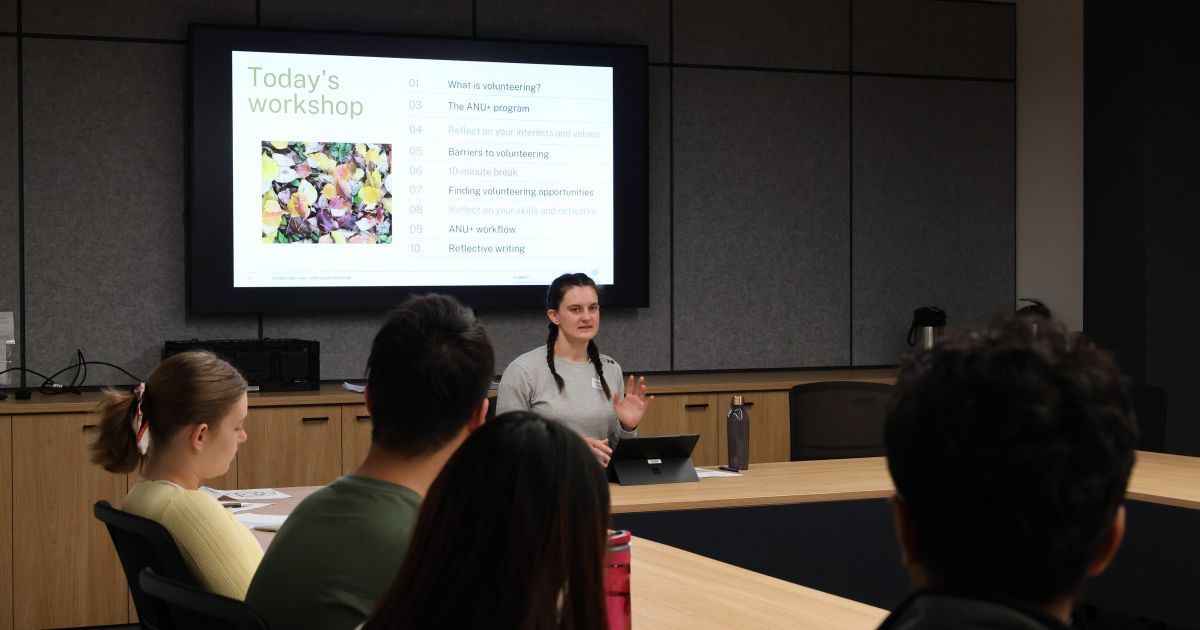ANU+ Intake Workshop | Australian National University