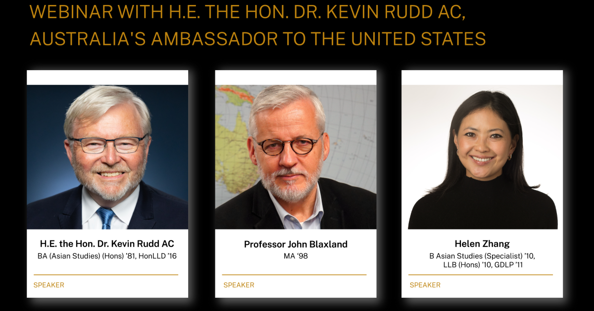 In conversation with HE The Hon Dr Kevin Rudd AC | Australian National ...