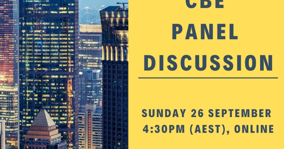 CBE Panel Discussion | Australian National University